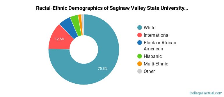 Saginaw Valley State University Diversity: Racial Demographics & Other Stats